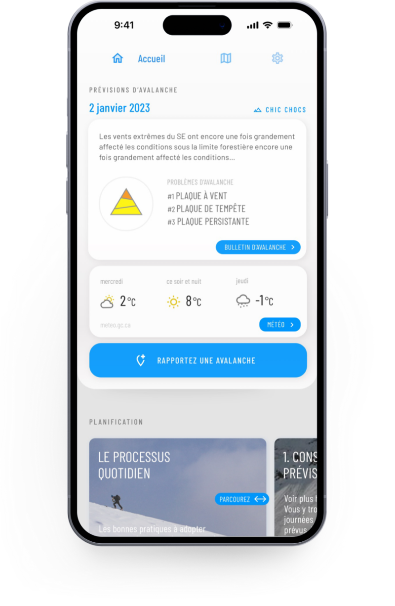 Ski Haute-Gaspésie Mobile App - Avalanche Québec