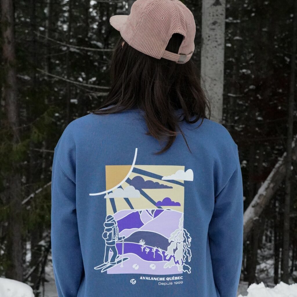 25th anniversary Crewneck – Unisex – Blue - Avalanche Québec